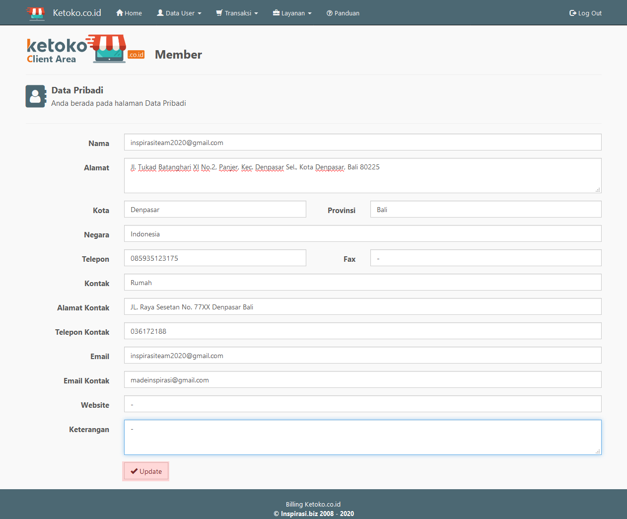 Mengelola Data Pribadi
